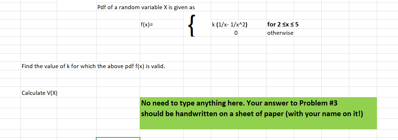 Solved Pdf of a random variable X is given as f(x)= k (1/x- | Chegg.com