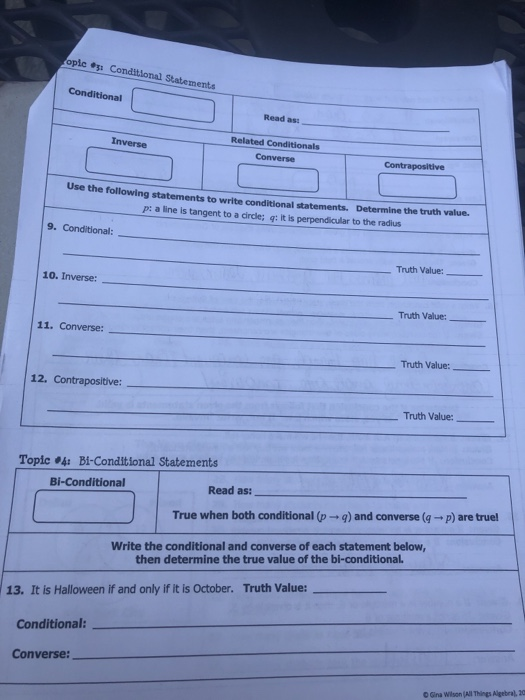 Solved ents Conditional Read as Related Conditionals Inverse | Chegg.com