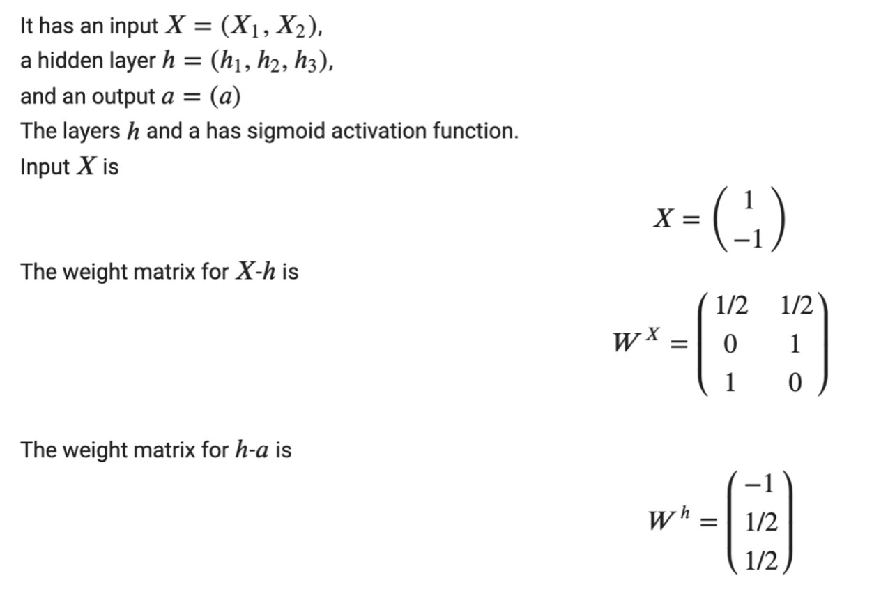 Solved Consider this neural network: Consider we have a | Chegg.com