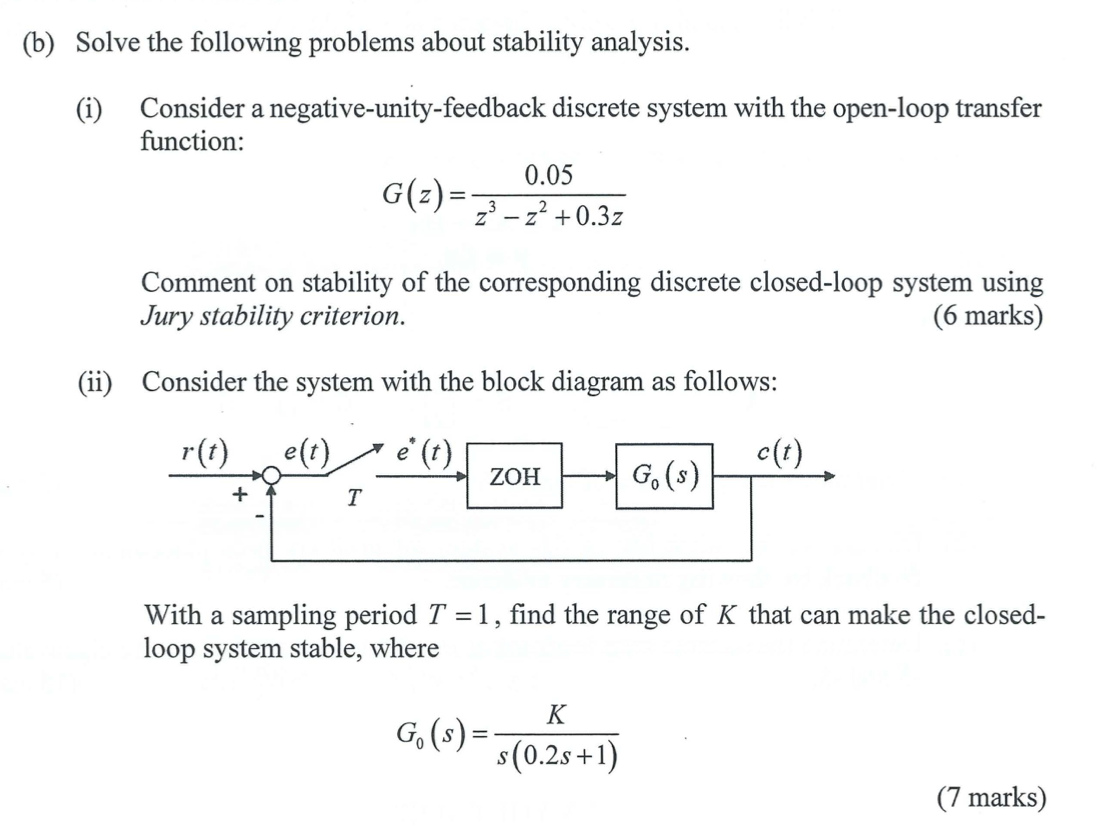 Solved Solve the following problems about stability | Chegg.com
