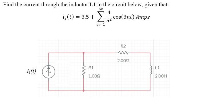 Solved Find the current through the inductor L1 in the | Chegg.com