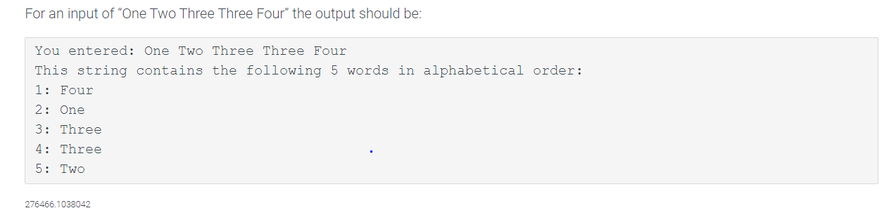 Solved 9.20 zyLab: String Tokenization and Sorting This code | Chegg.com