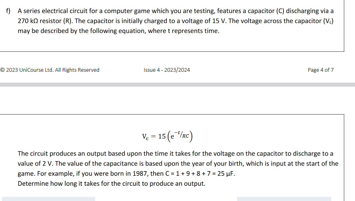 Solved ) A series electrical circuit for a computer game | Chegg.com