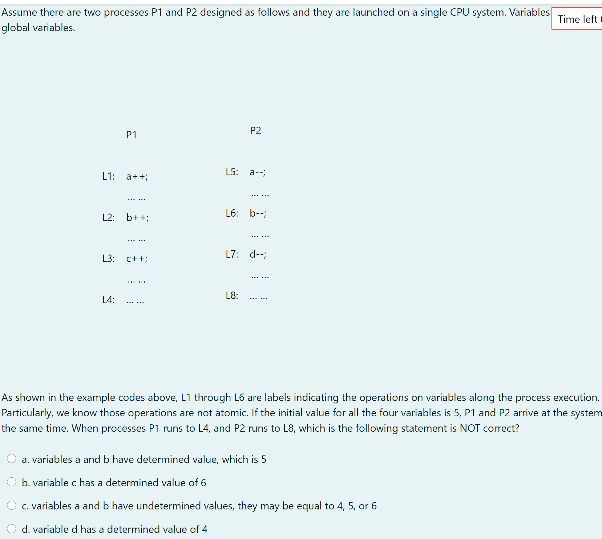 Solved Assume there are two processes P1 and P2 designed as | Chegg.com