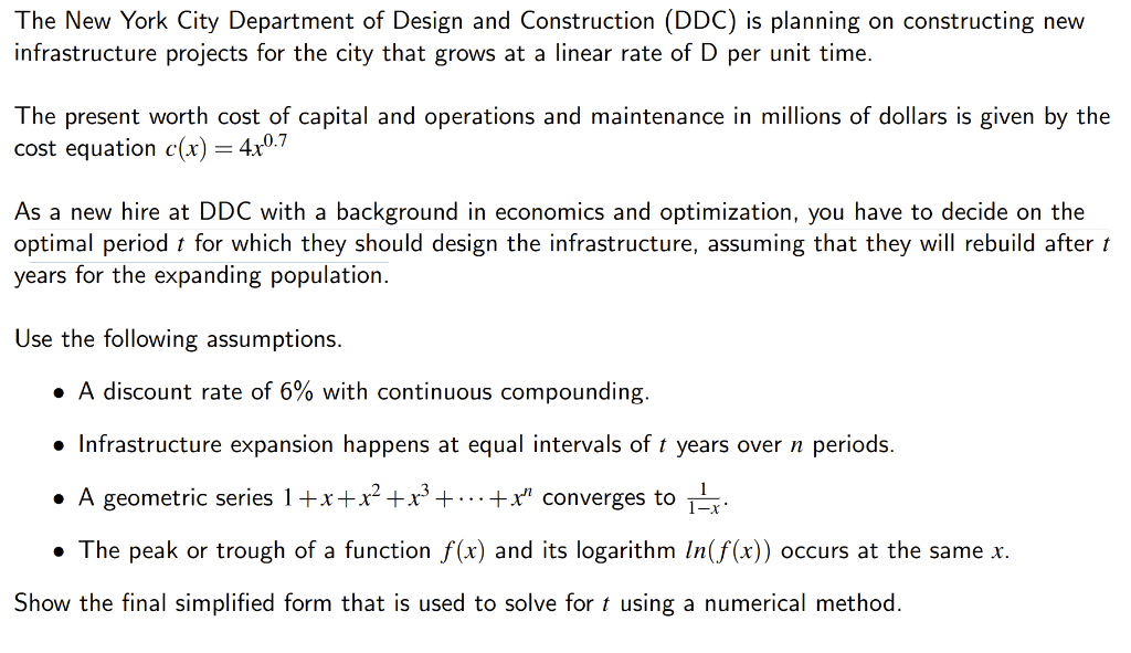 The New York City Department of Design and | Chegg.com