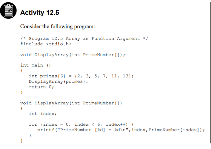Solved EXERCISES Exercise 12.1 (a) Modify Program 12.5 to | Chegg.com