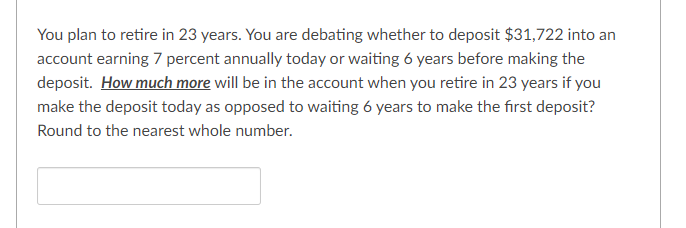 Solved You plan to retire in 23 years. You are debating | Chegg.com