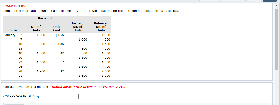 Solved Problem 8-05 Some of the information found on a | Chegg.com