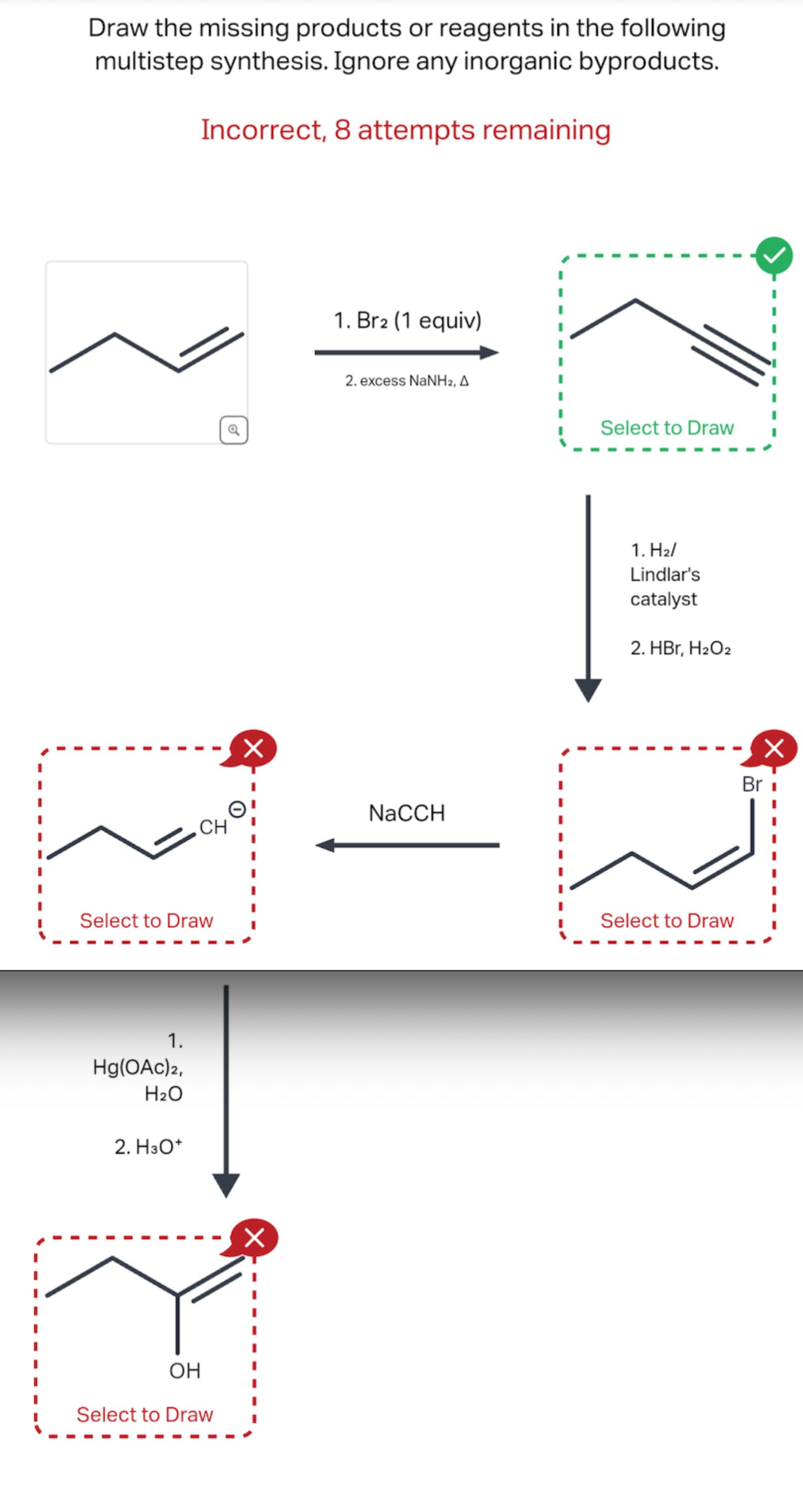 Solved Draw the missing products or reagents in the | Chegg.com