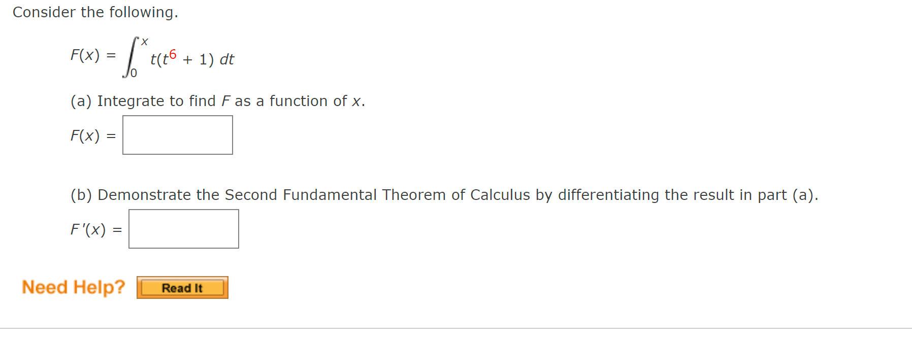Solved Consider the following. X F(x) = = f*cles t(+6 + 1) | Chegg.com
