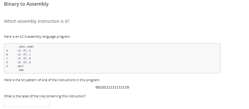 Binary to Assembly Which assembly instruction is it? | Chegg.com