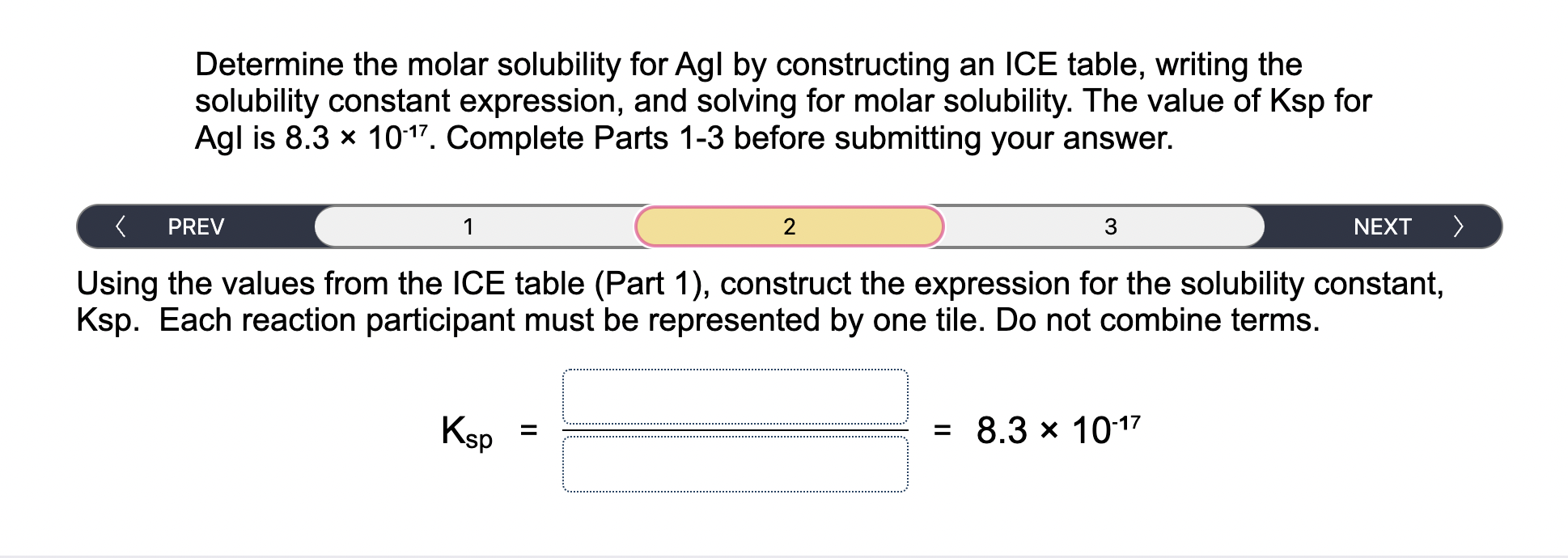 Determine the molar solubility for Agl by | Chegg.com