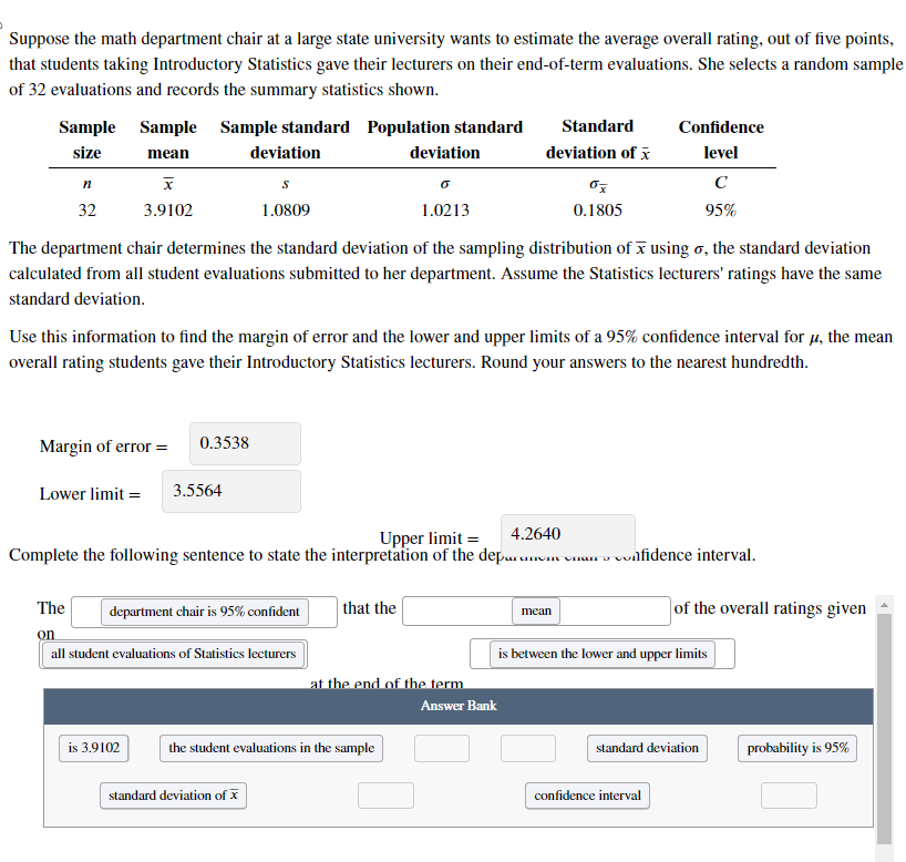 Solved Suppose the math department chair at a large state | Chegg.com