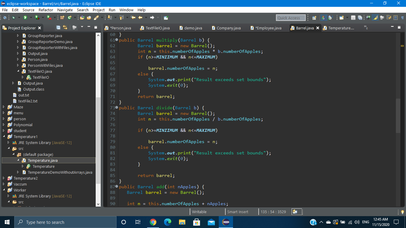 Solved I need help. Here is my temperature and my classes. | Chegg.com