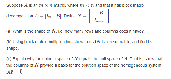 Solved Suppose A is an m x n matrix, where m | Chegg.com