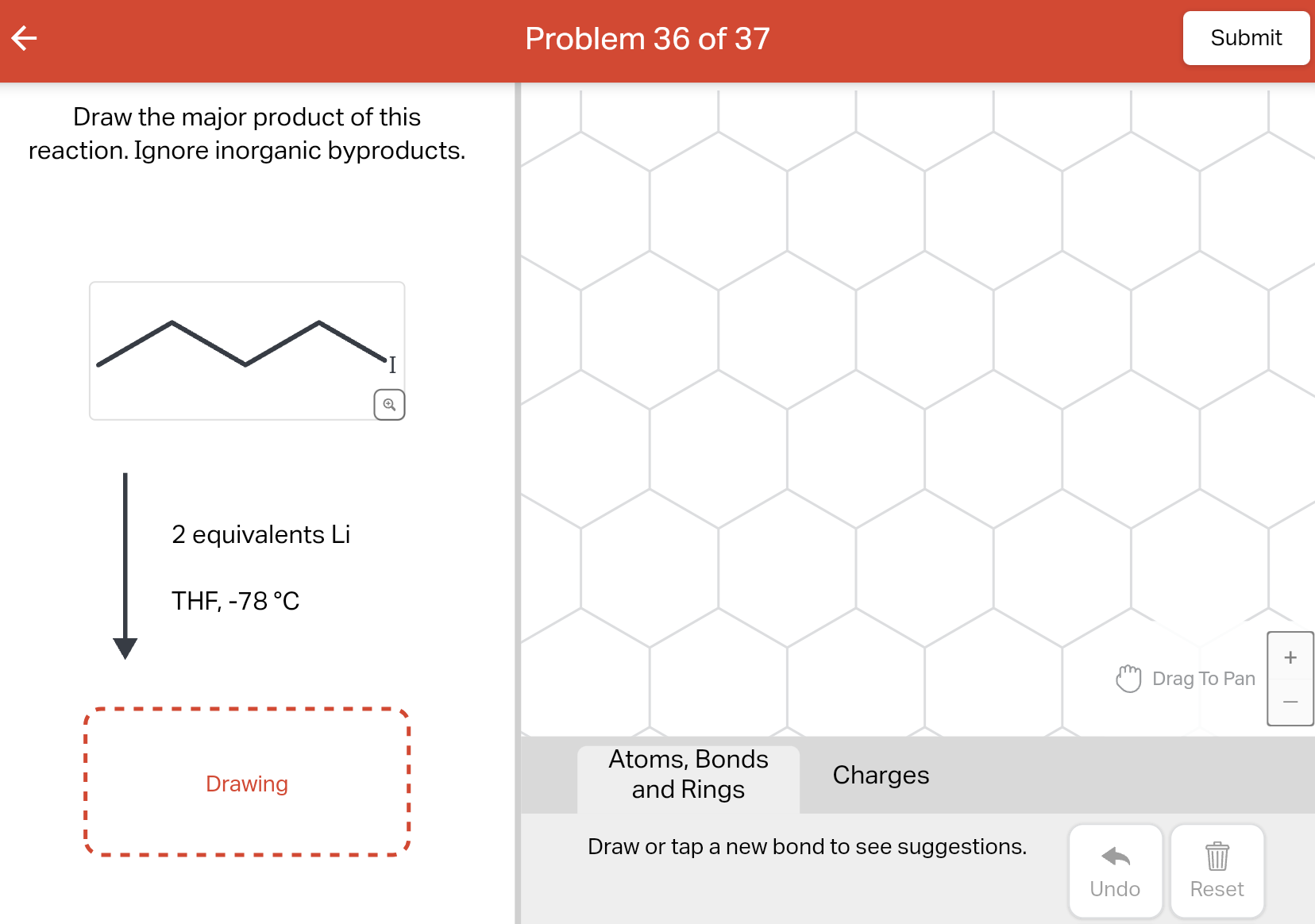 Solved Problem 36 of 37 Draw the major product of this | Chegg.com