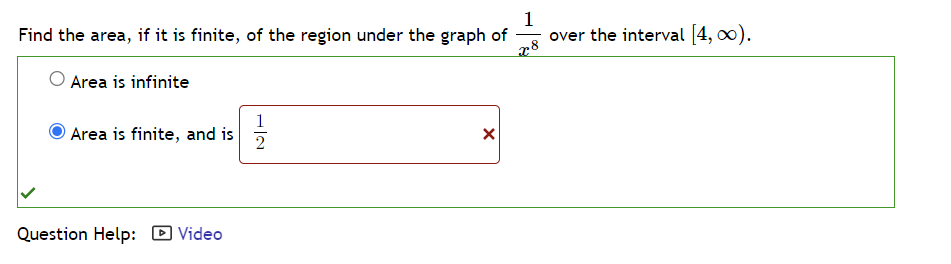 Solved Find the area, if it is finite, of the region under | Chegg.com