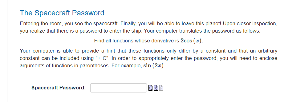 Solved The Spacecraft Password Entering the room, you see | Chegg.com