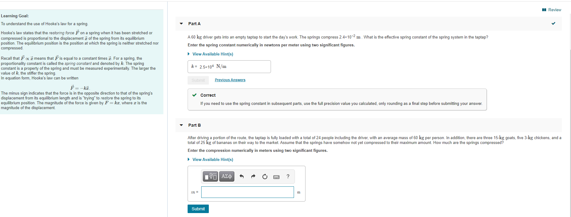 Solved Review Part A Learning Goal: To understand the use of | Chegg.com