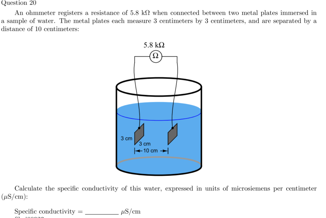 Solved Question 20 An ohmmeter registers a resistance of 5.8 | Chegg.com