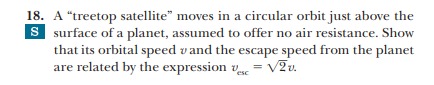 Solved 18. A "treetop satellite" moves in a circular orbit | Chegg.com