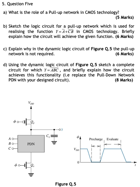 Solved 5. Question Five a) What is the role of a Pull-up | Chegg.com