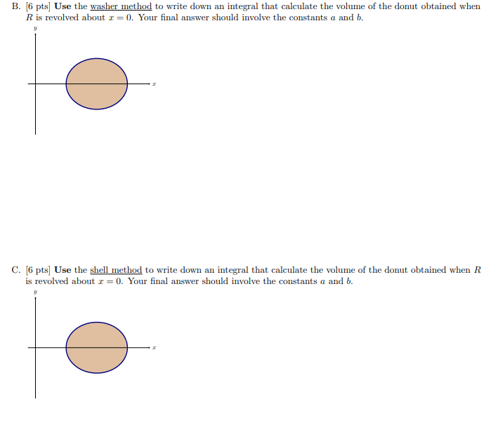 Solved One way to calculate the volume of this donut is to | Chegg.com