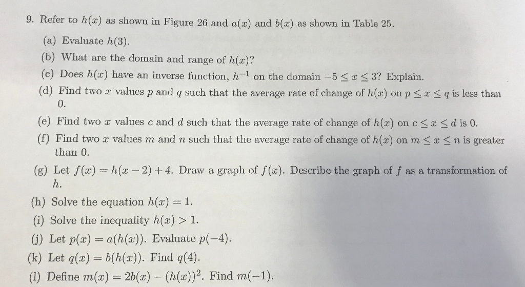 Solved 9. Refer to h(x) as shown in Figure 26 and a(x) and | Chegg.com