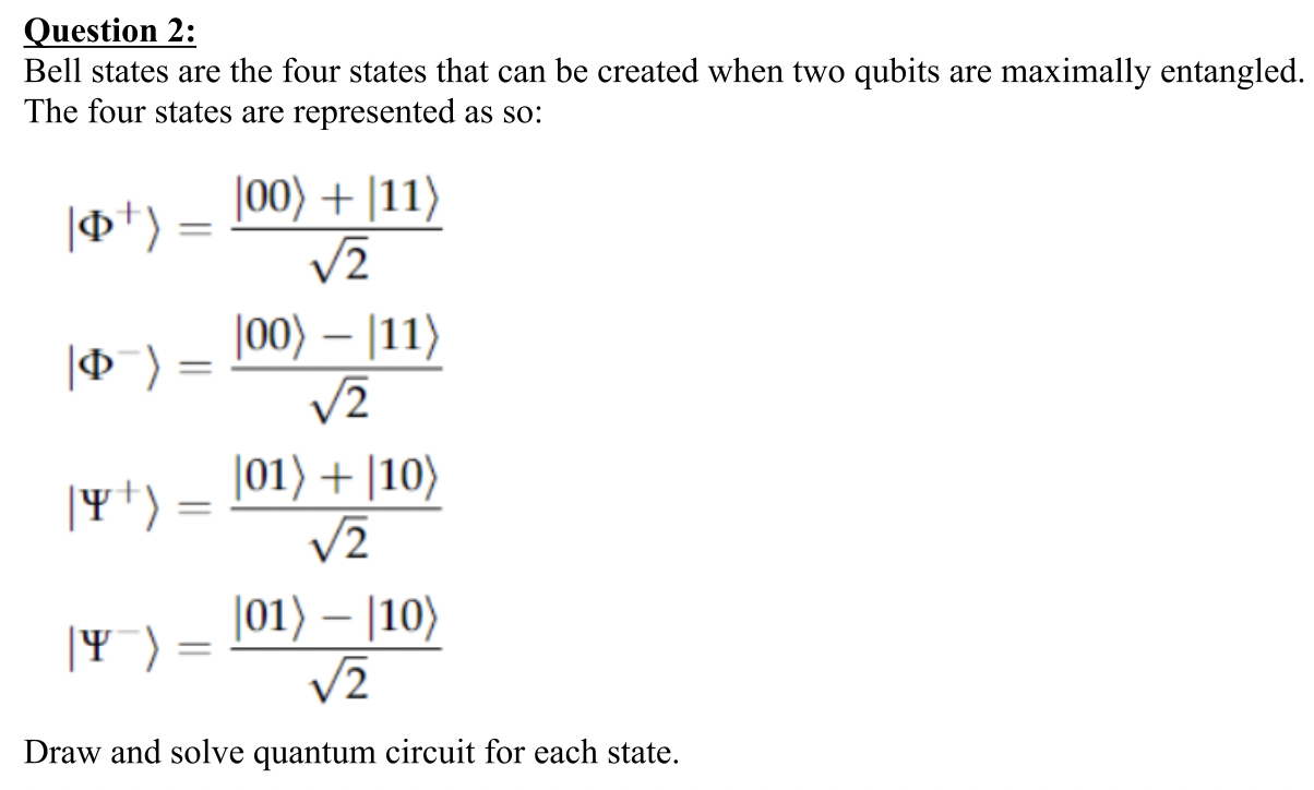 Solved How can I draw and solve the quantum circuit for each | Chegg.com
