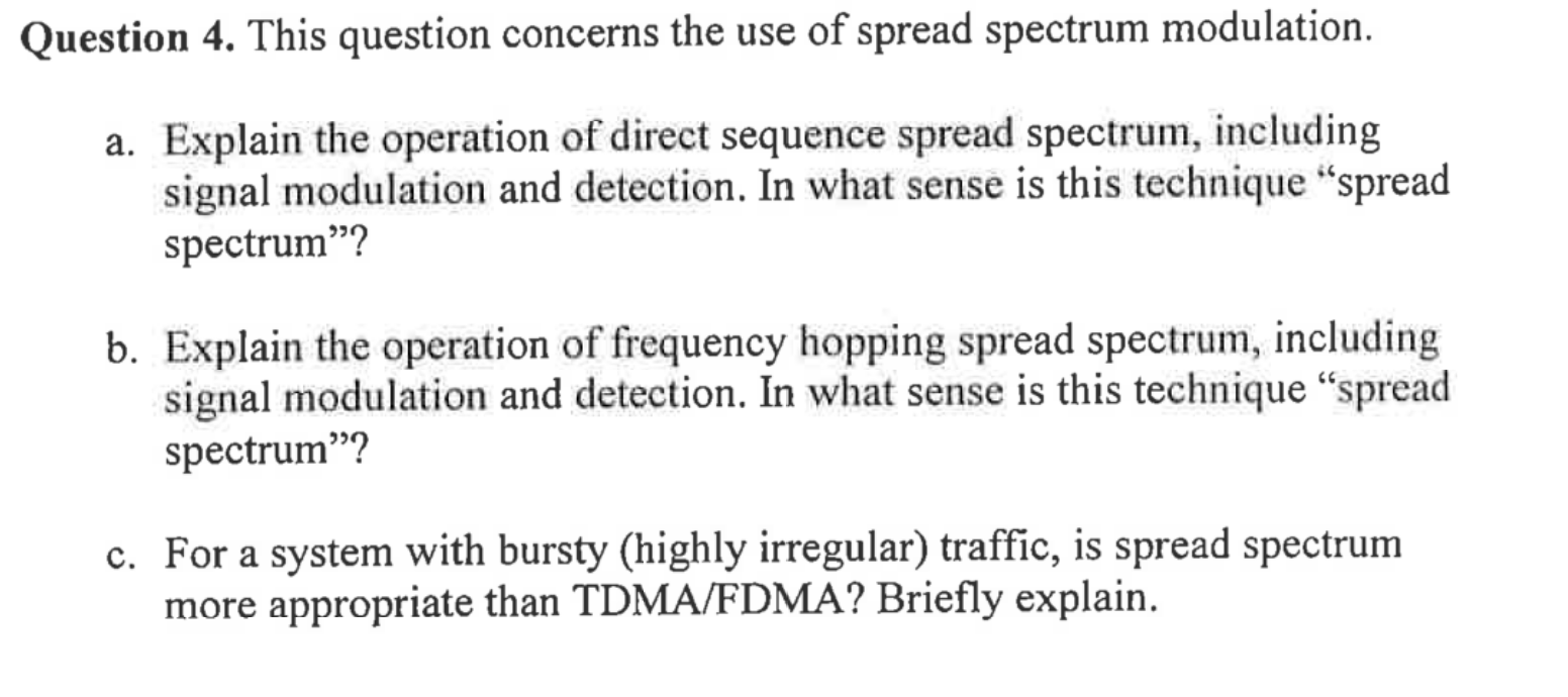Solved Question 4. This question concerns the use of spread | Chegg.com