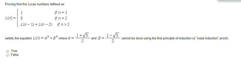 Solved Proving that the Lucas numbers defined as L(n)= 3 | | Chegg.com