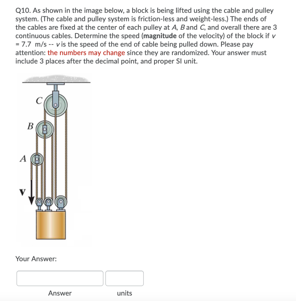 Solved Q10. As shown in the image below, a block is being | Chegg.com