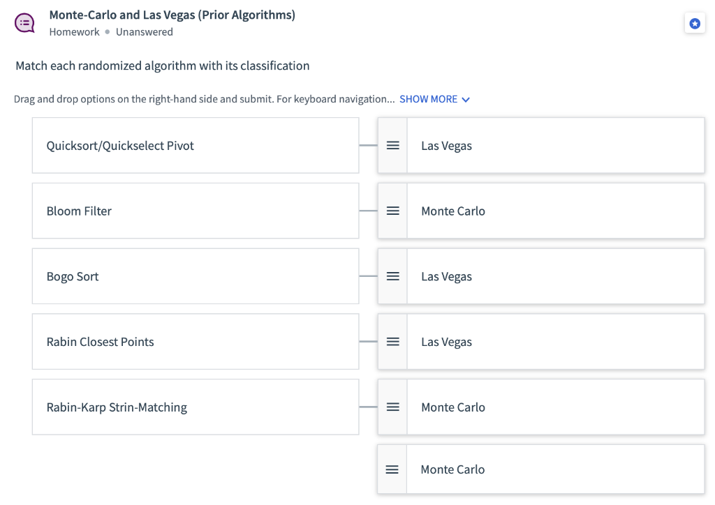 Solved Monte-Carlo and Las Vegas (Prior Algorithms) | Chegg.com