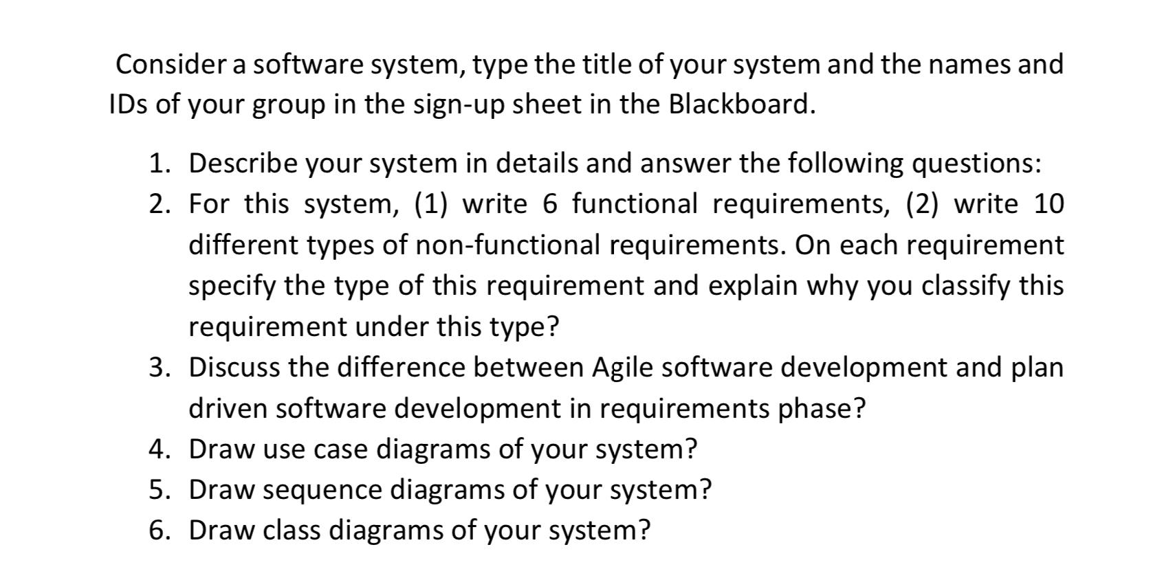 Solved Consider a software system, type the title of your | Chegg.com