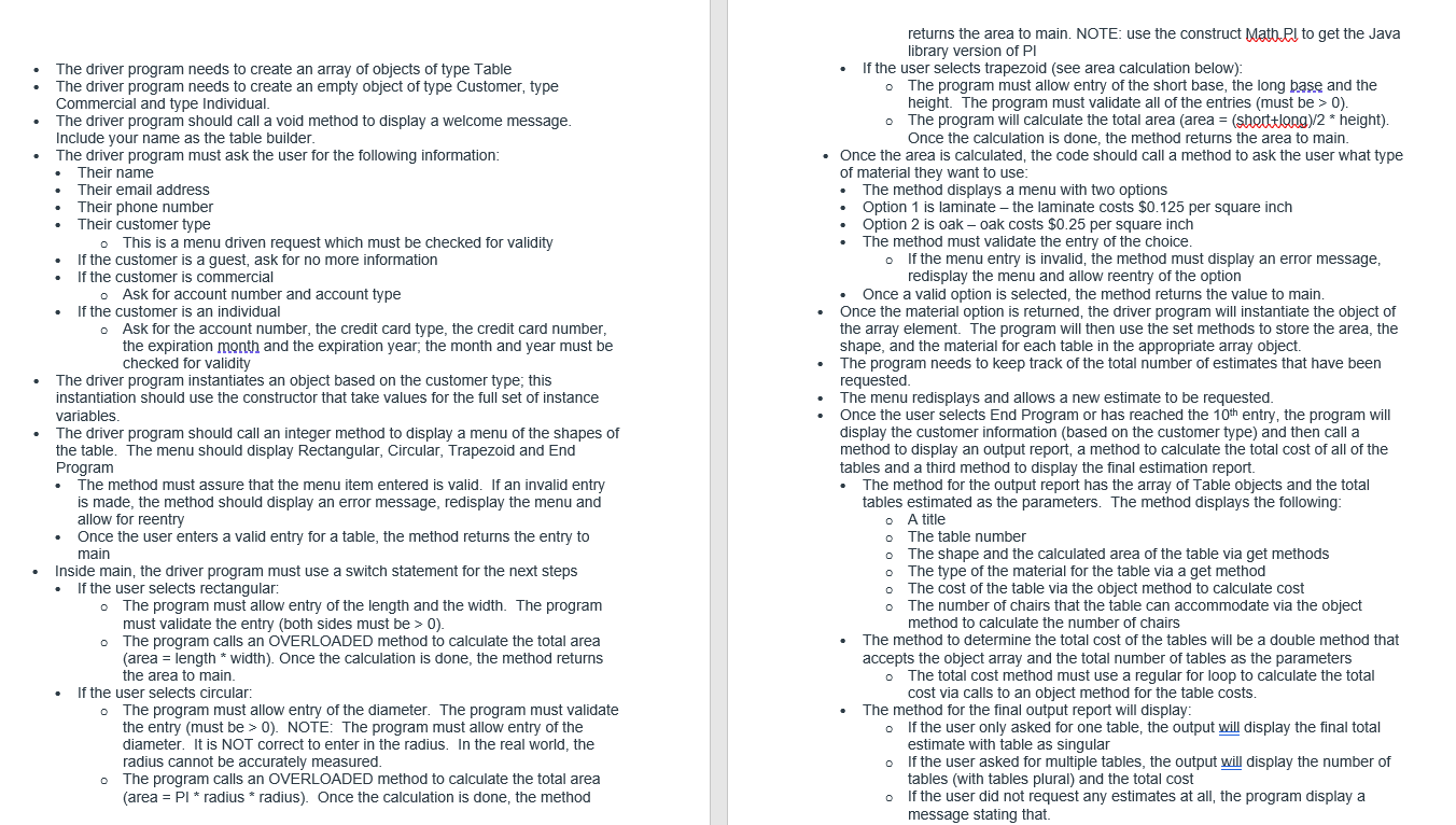 CMSY 166 Lab 6 - Inheritance The superclass has two | Chegg.com