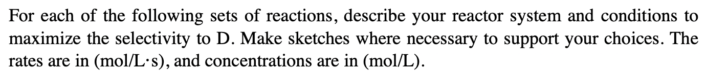 Solved For each of the following sets of reactions, describe | Chegg.com