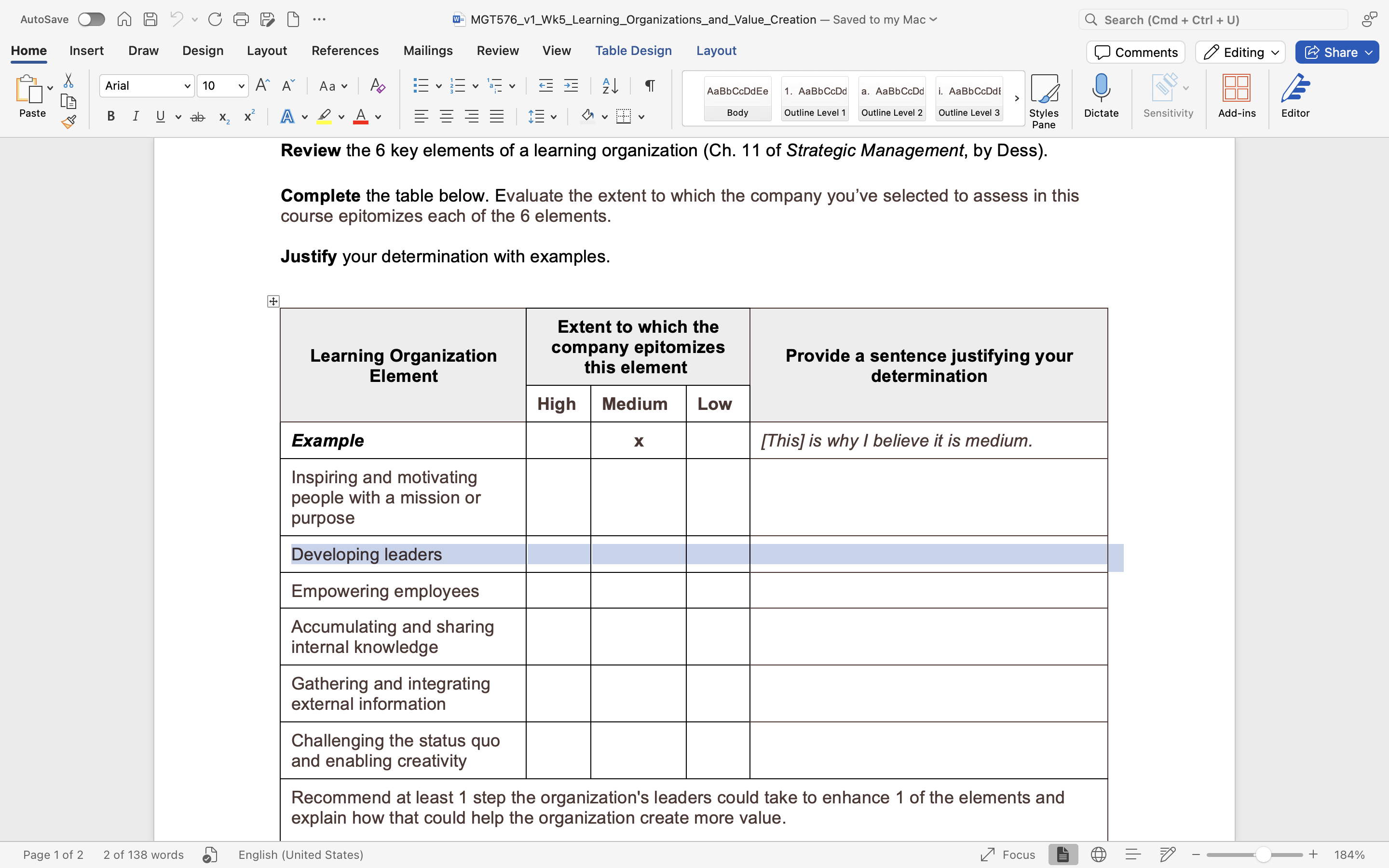 Solved Review the 6 ﻿key elements of a learning organization | Chegg.com