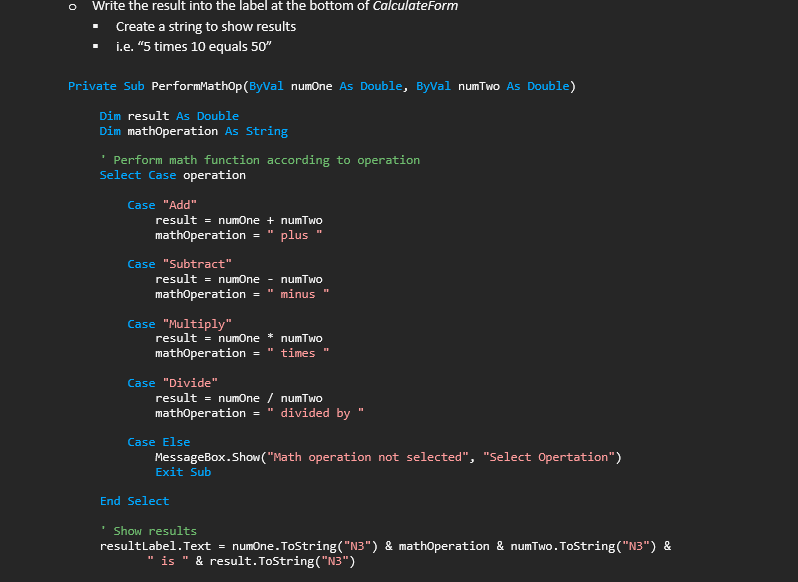 Solved - Rename the form from Form1 to CalculatorForm - Add | Chegg.com