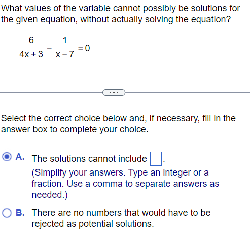 [Solved]: What values of the variable cannot possibly be s