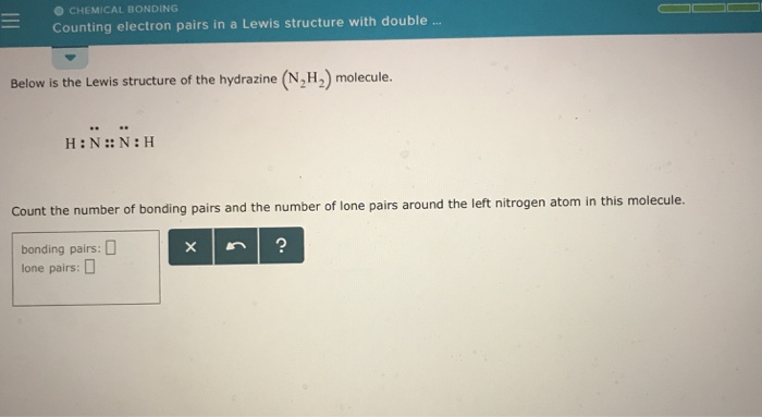 Solved CHEMICAL BONDING Counting electron pairs in a Lewis | Chegg.com
