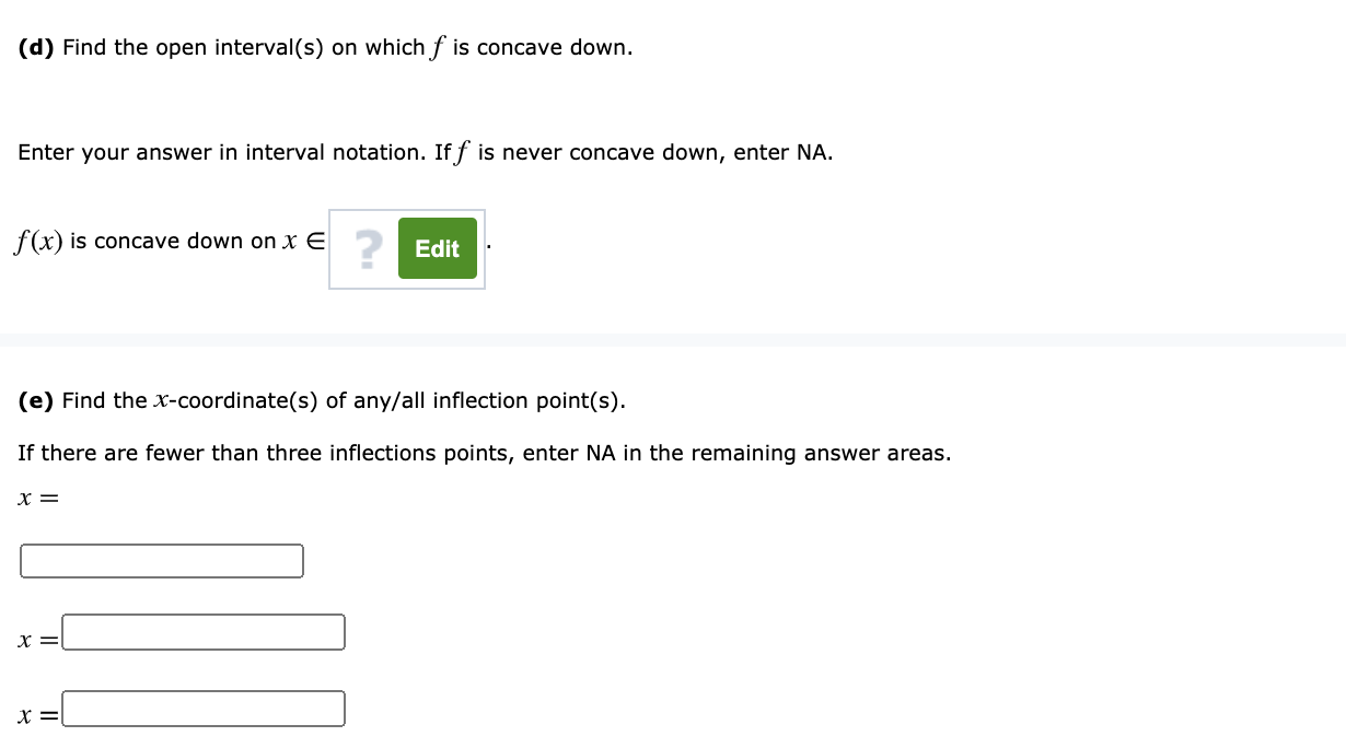 Solved Chapter 4, Section 4.1, Question 010 A sign chart is | Chegg.com