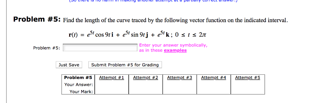Solved Problem #5: Find the length of the curve traced by | Chegg.com