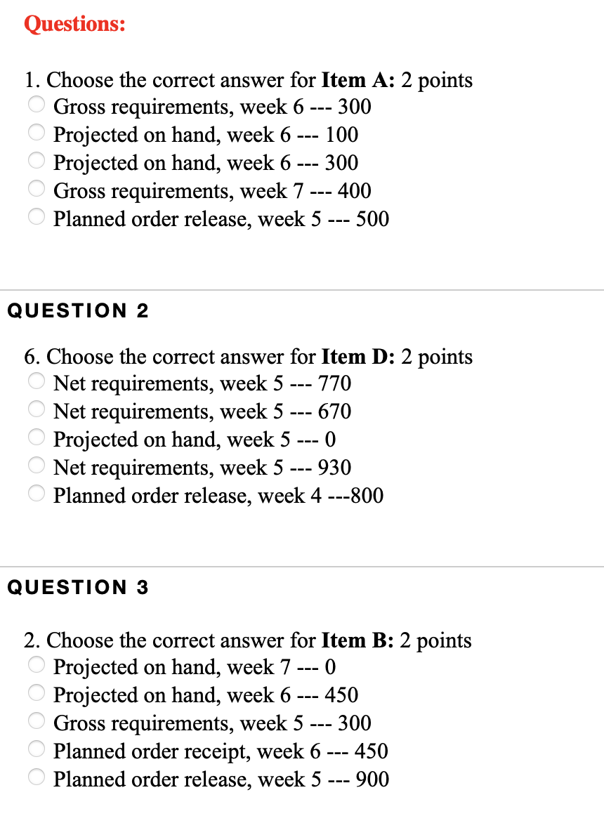 Solved MRP Problem: Given the following information, | Chegg.com