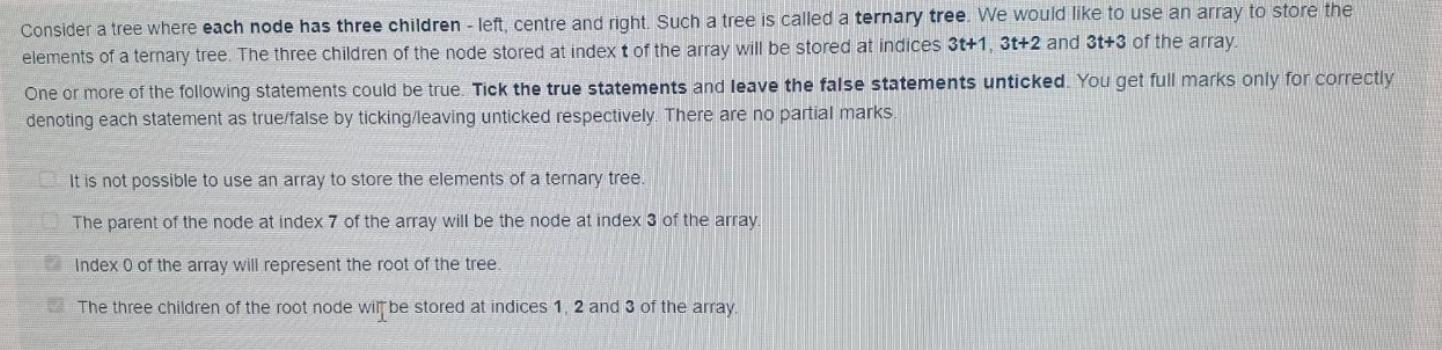 Solved Consider a tree where each node has three children - | Chegg.com