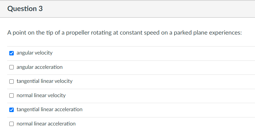 Solved Question 3 A point on the tip of a propeller rotating | Chegg.com
