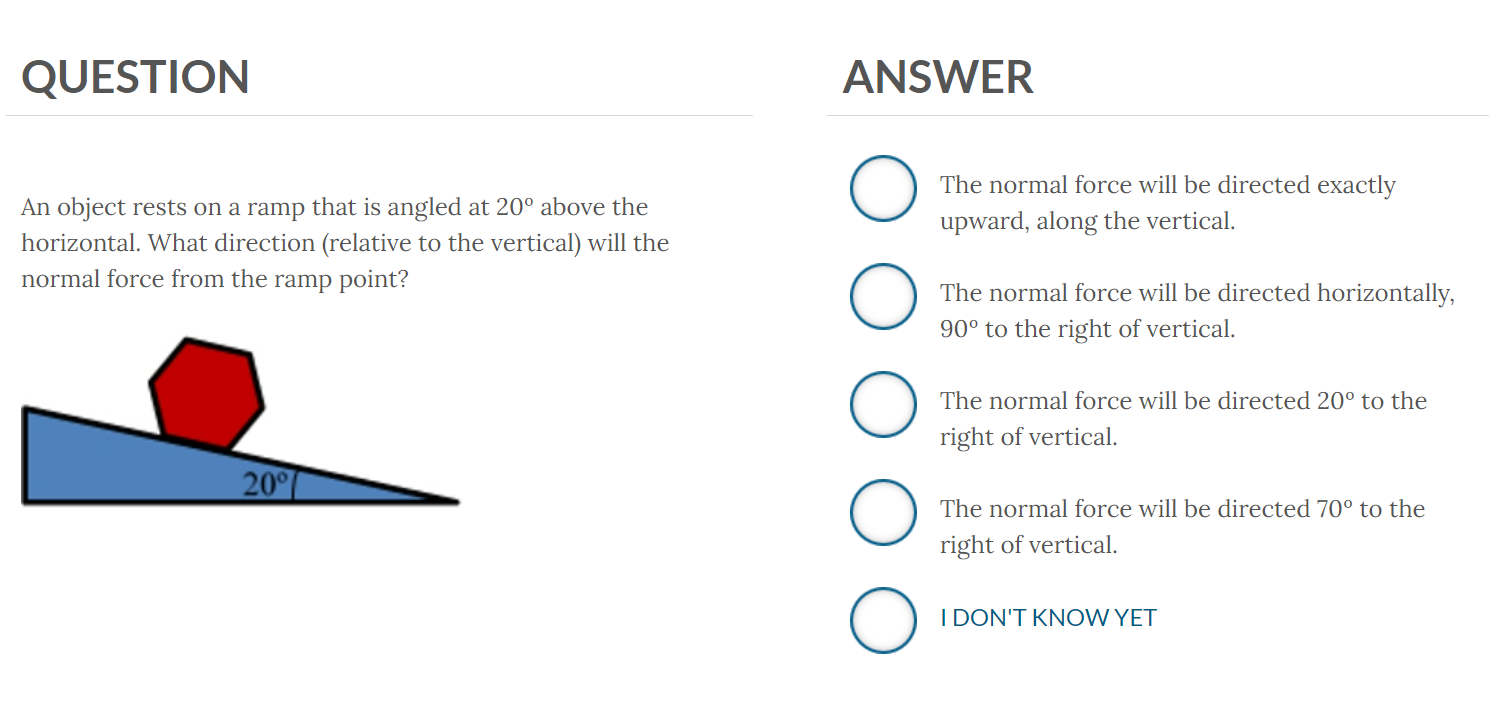 Solved An object rests on a ramp that is angled at 20∘ above | Chegg.com