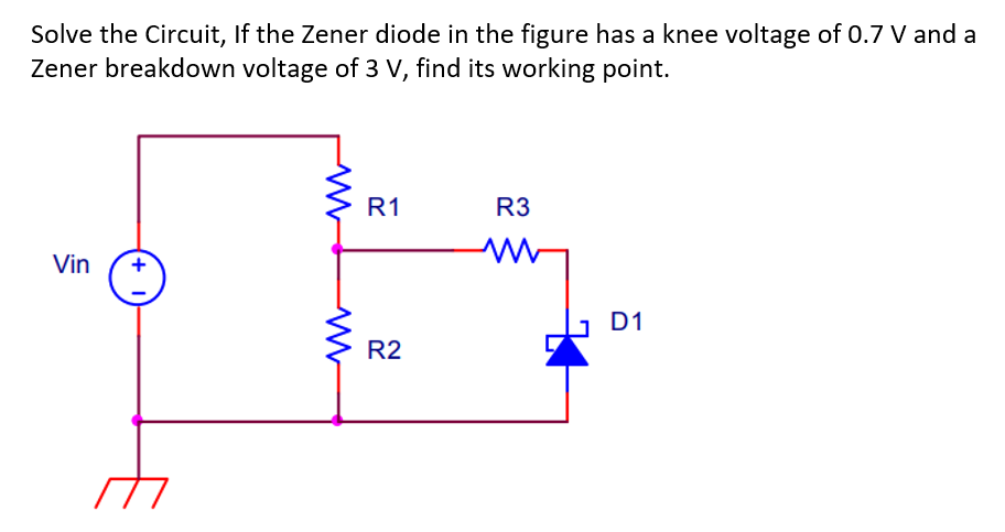 Solved Solve the Circuit, If the Zener diode in the figure | Chegg.com
