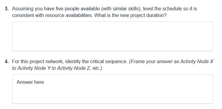 Solved 3. ﻿Assuming you have five people available (with | Chegg.com