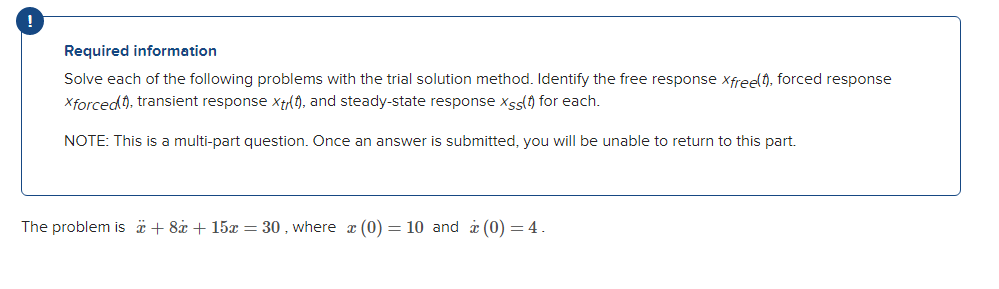 Solved ! Required information Solve each of the following | Chegg.com