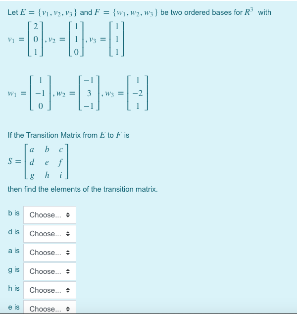 Solved Let E = {V1, V2, V3 } and F = {W1, W2, W3} be two | Chegg.com